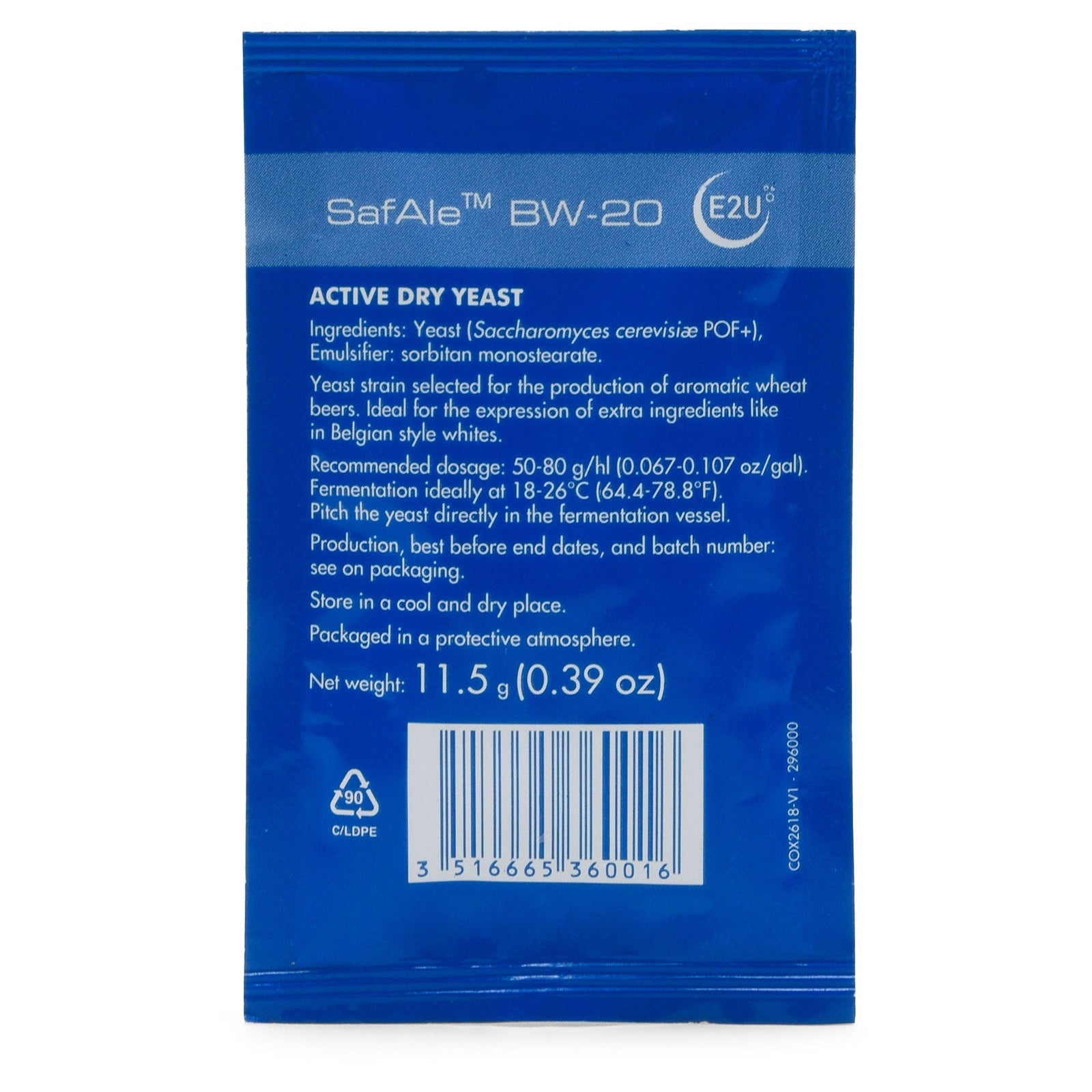 SafAle BW-20 Belgian Wheat Beer Dry Yeast - Fermentis