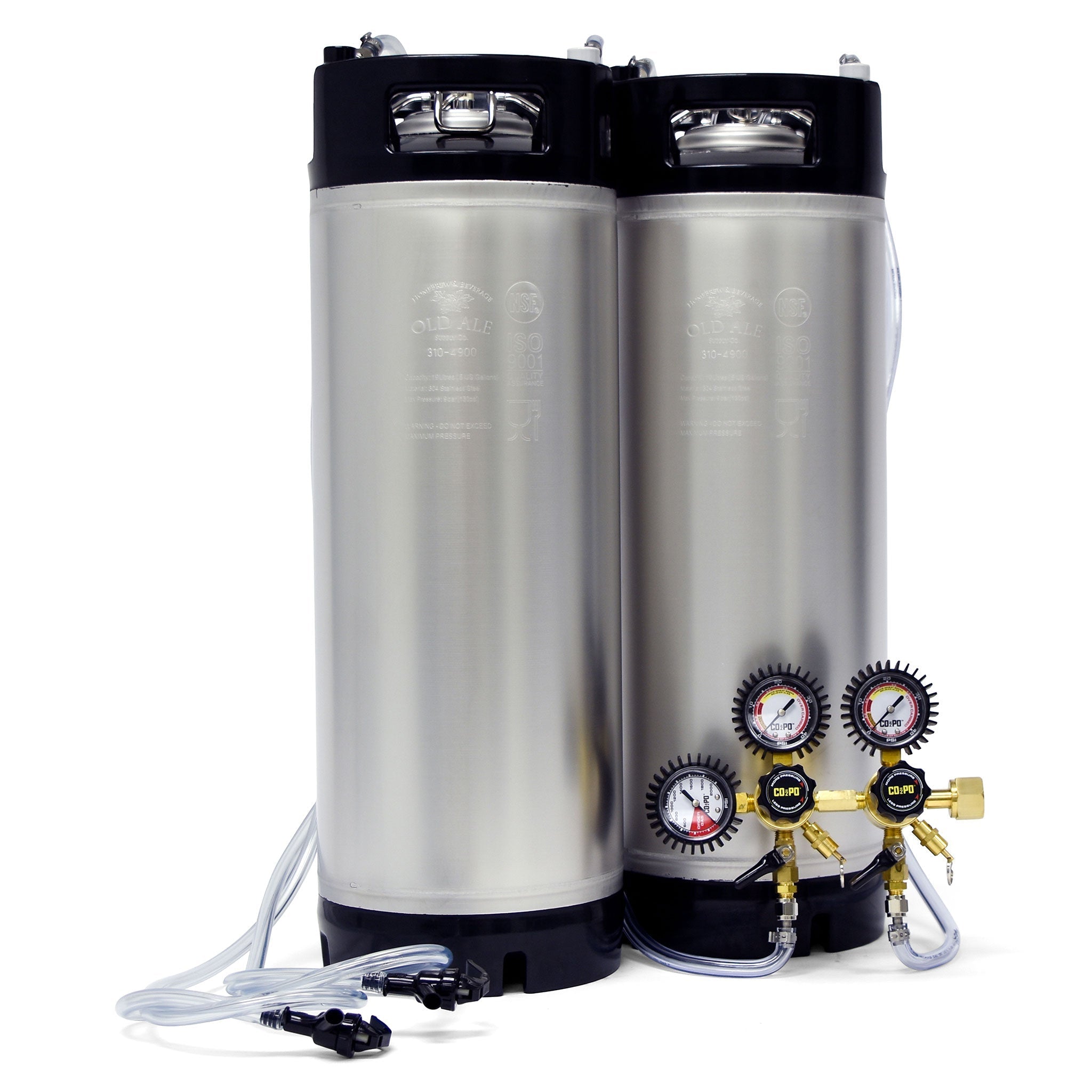 Home Brew Keg System w/ Two Cornelius (Corny) Ball Lock Kegs & Pressur